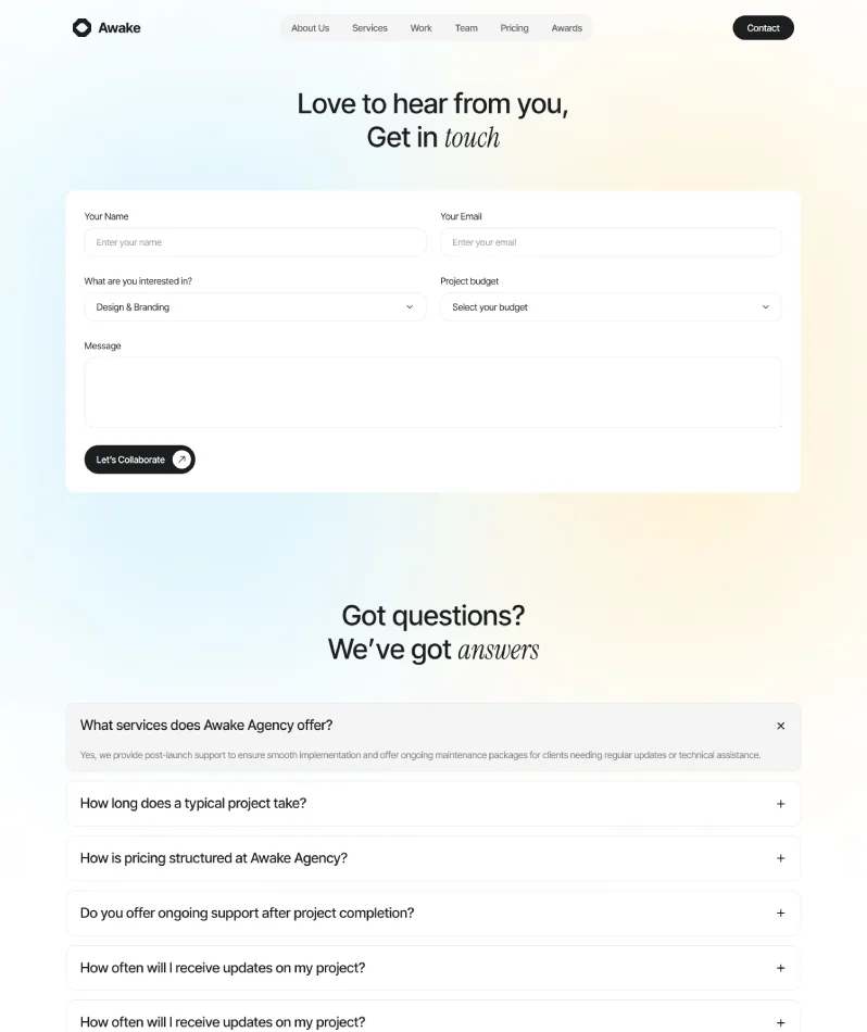 Awake Agency & Portfolio Bootstrap Template | WrapPixel