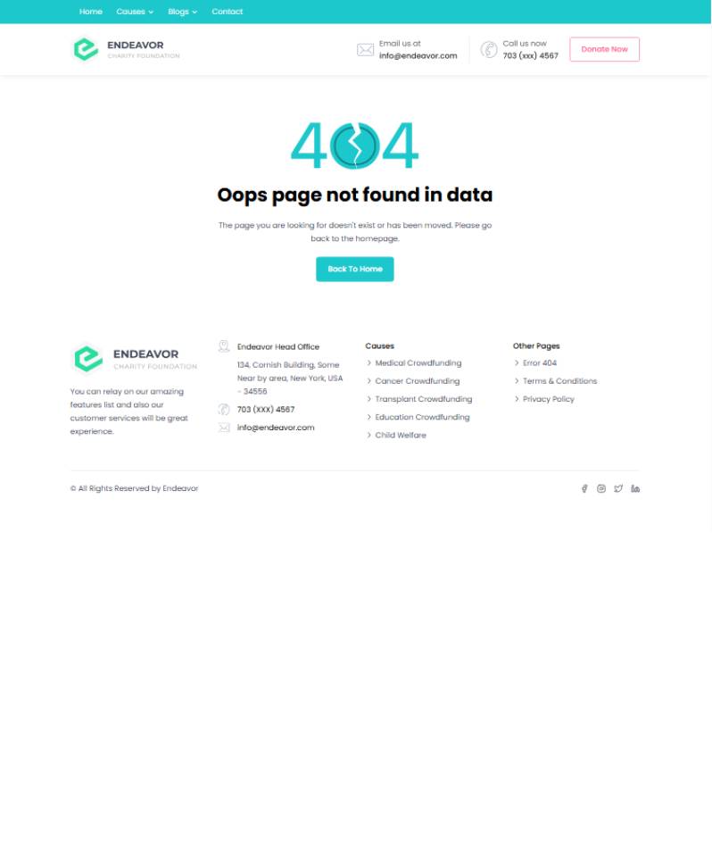 Endeavor Framer Charity Website Template