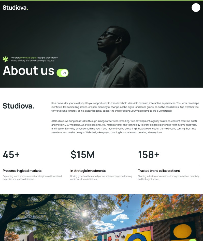 Studiova Agency and Business Bootstrap Template | WrapPixel