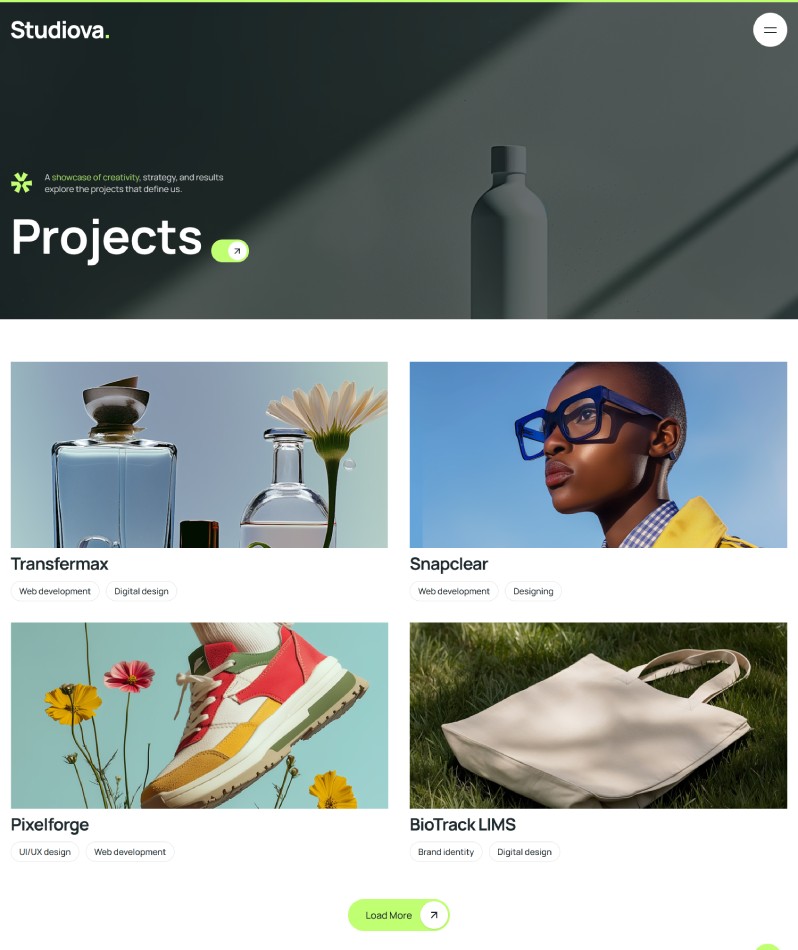 Studiova Creative Agency Framer Template - WrapPixel