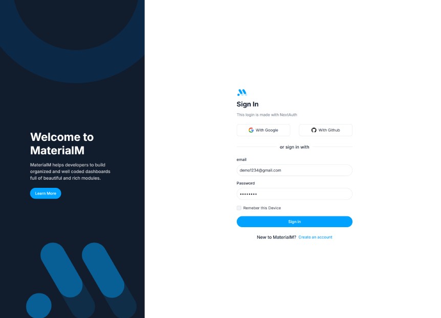 MaterialM Next.js Tailwind Dashboard Template by WrapPixel