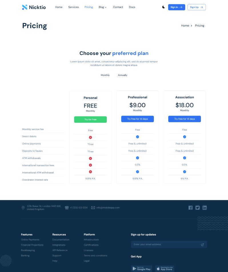 Nictio - Next.js SaaS App & Software Template by WrapPixel