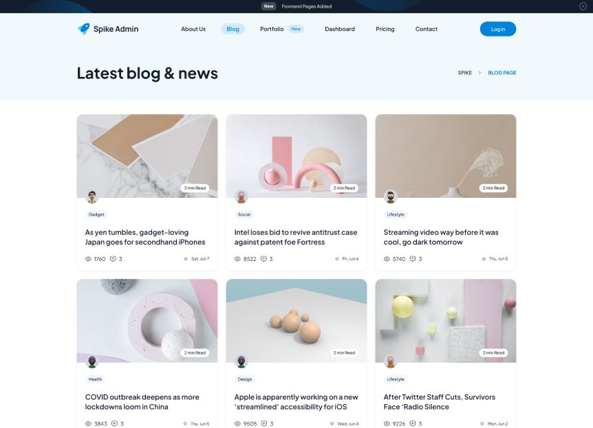 Spike React Tailwind Admin Template - WrapPixel
