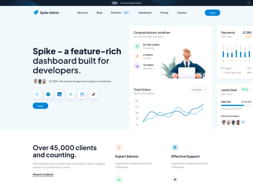Spike React Tailwind Admin Template - WrapPixel